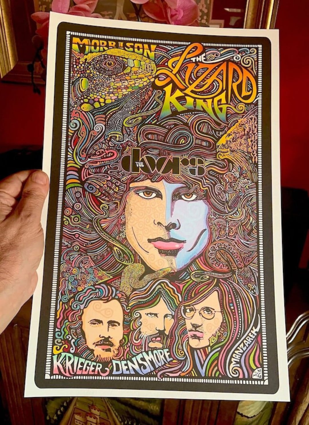 The Doors the Lizard King Jim Morrison Art Print by - Etsy