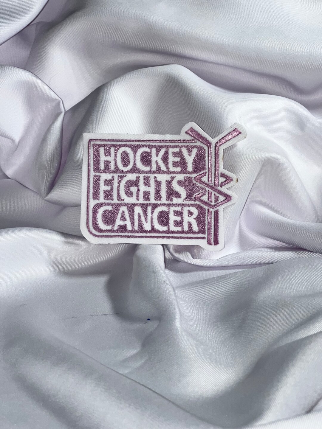 Hockey Fights Cancer Embroidered Patch - Etsy