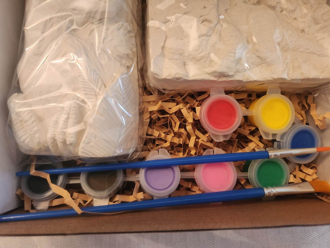 Paint Your Own Dinosaur Paperweight Set: Plaster Dino Kit - Etsy