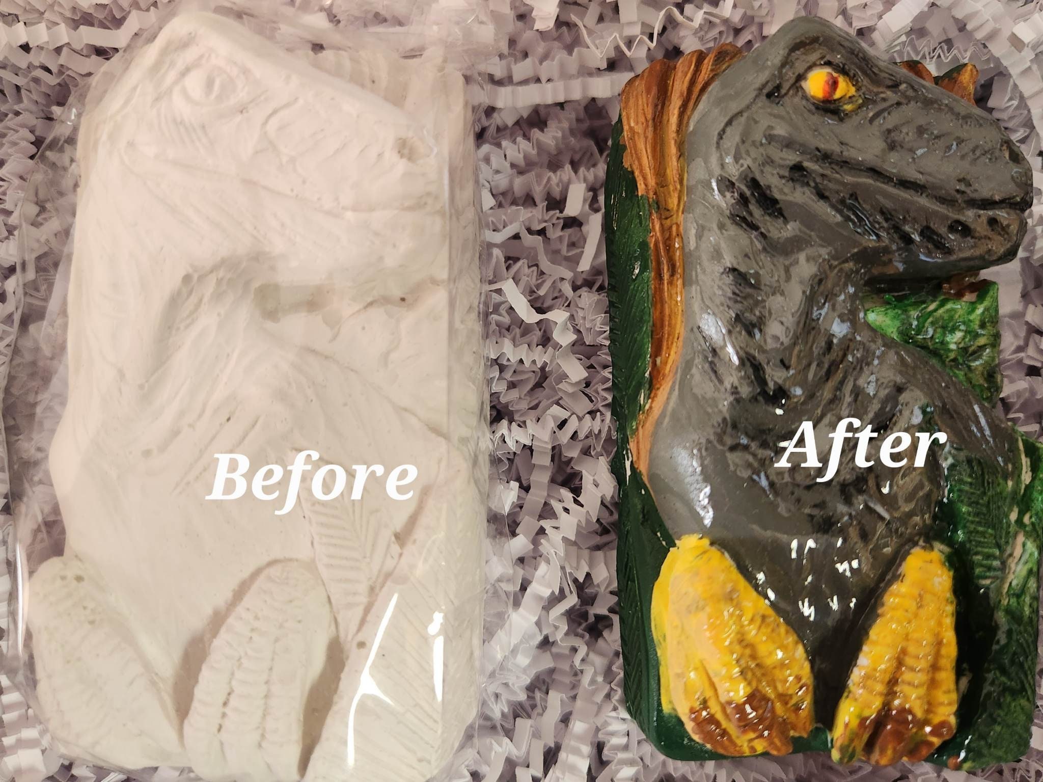 Paint Your Own Dinosaur Paperweight Set: Plaster Dino Kit - Etsy