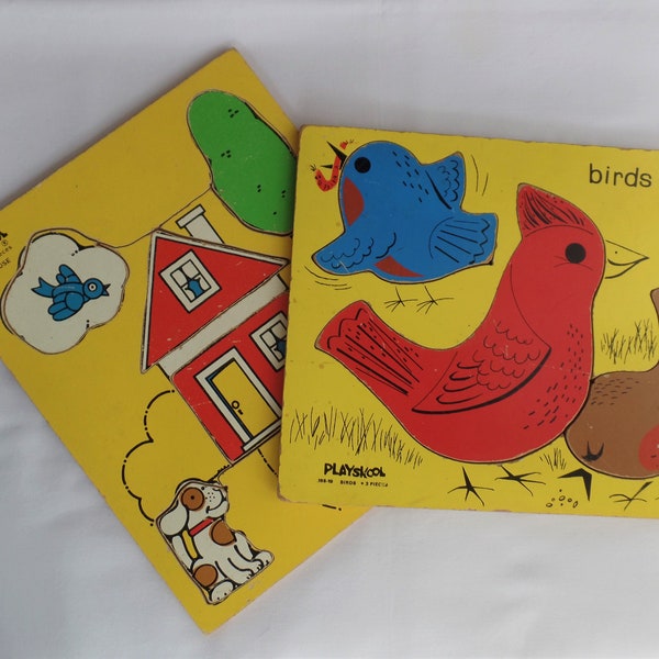 Playskool Wooden Puzzles - Etsy
