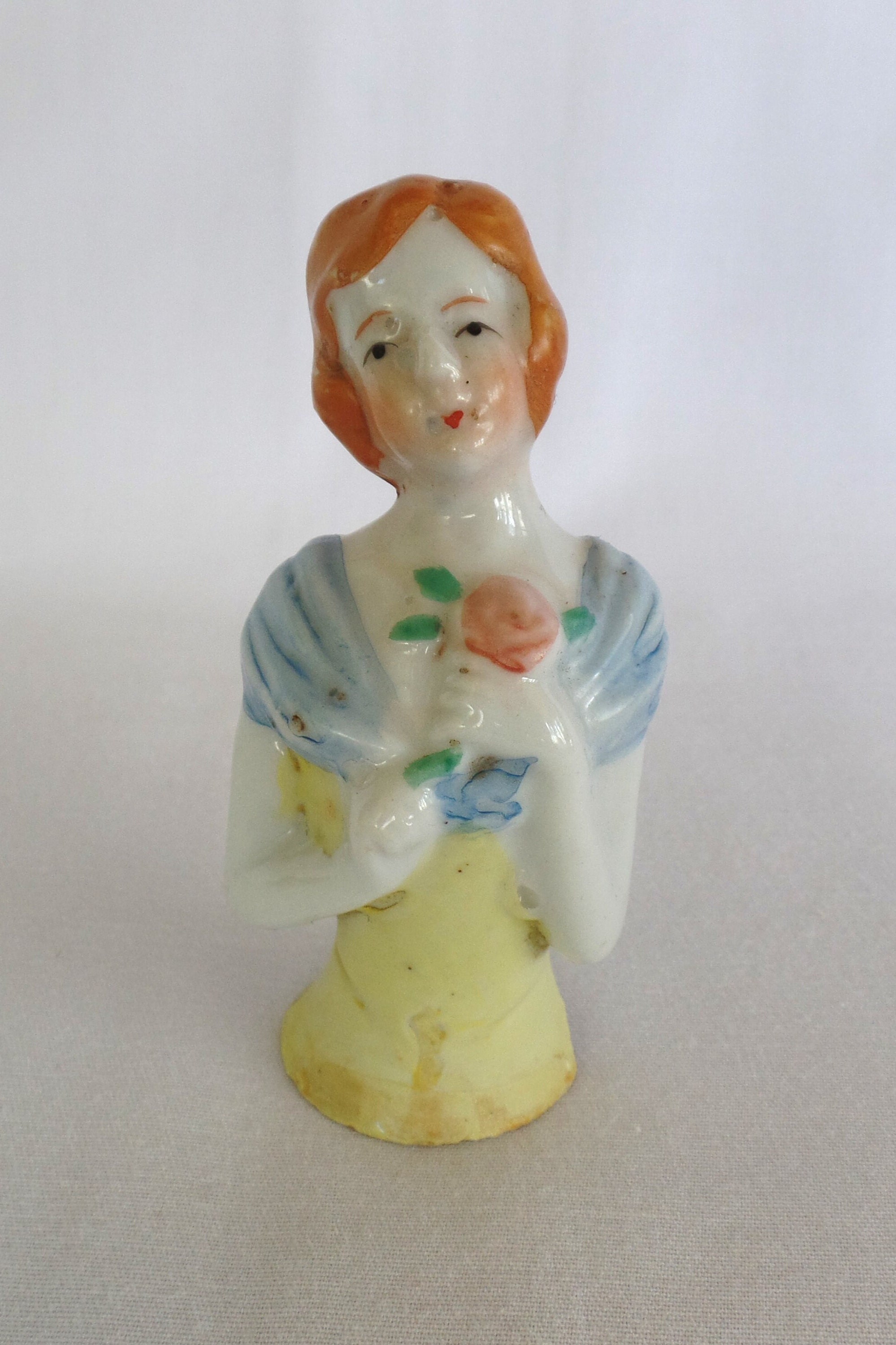 Vintage Porcelain Half Doll Whisk Broom Made in Japan - Etsy