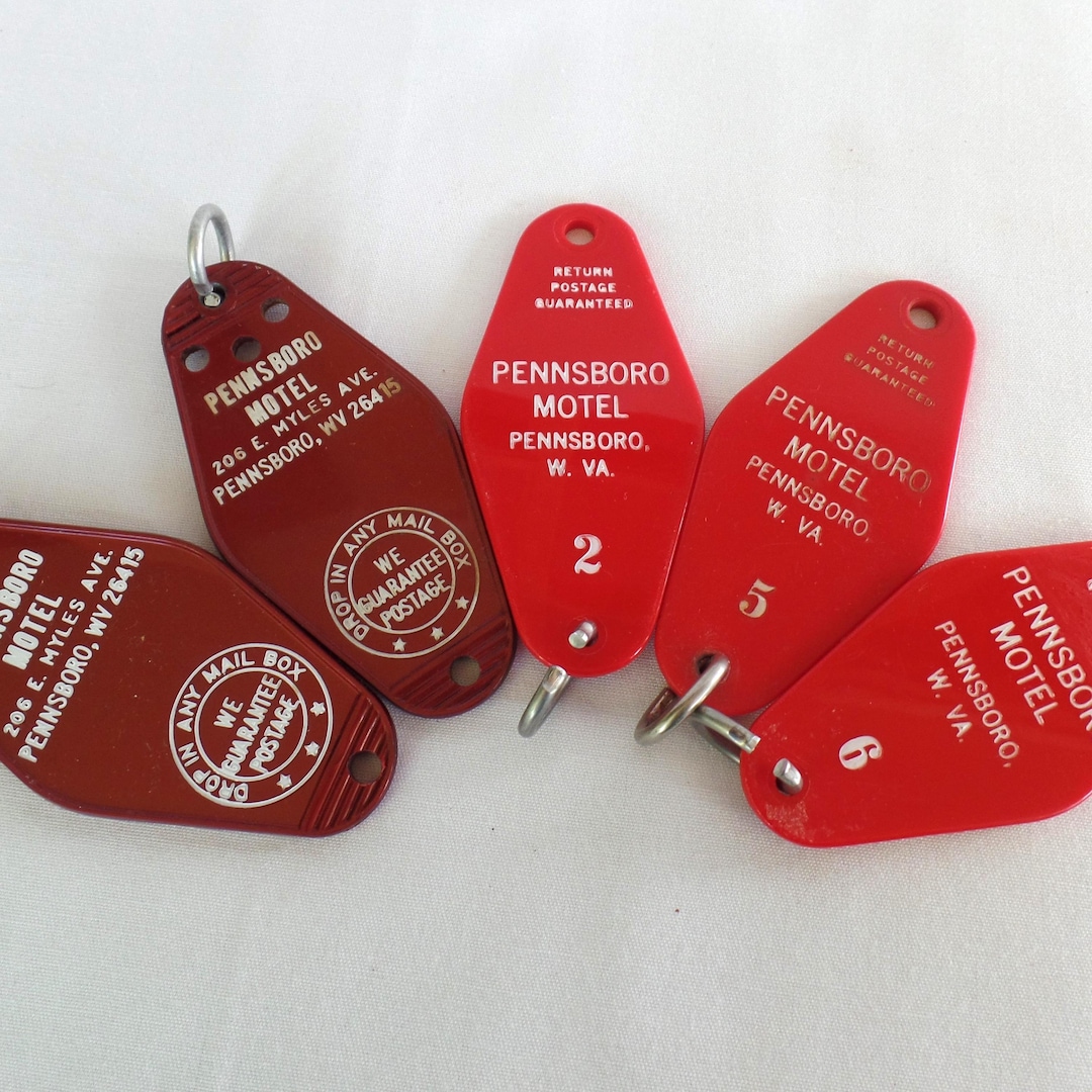 Vintage Motel Key Fobs Pennsboro West Virginia WV Local WV History ...