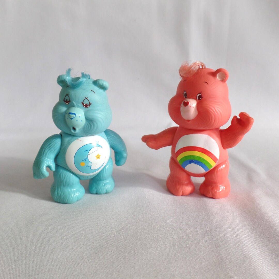 Vintage 1980s Kenner Care Bear Figures, Bedtime Bear, Cheer Bear ...