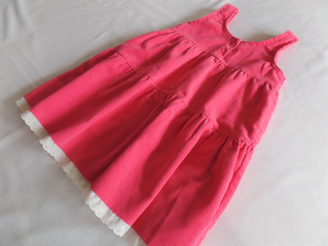 Buster Brown Corduroy Easter Jumper Girl's Size 6, Pink W/ White Lace ...