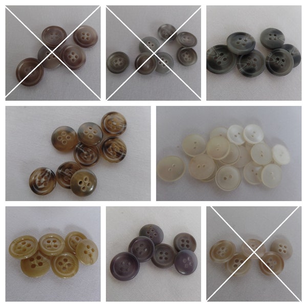 Two Tone Buttons - Etsy