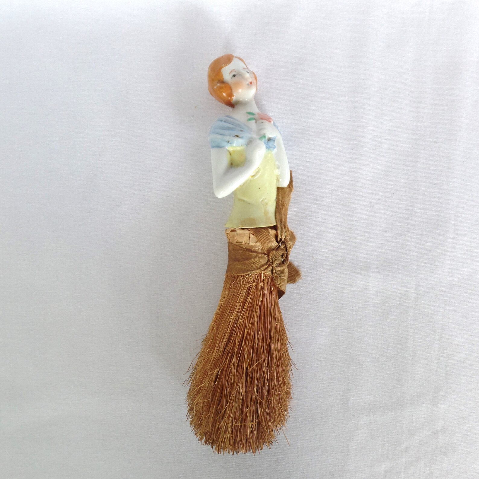 Vintage Porcelain Half Doll Whisk Broom Made in Japan - Etsy