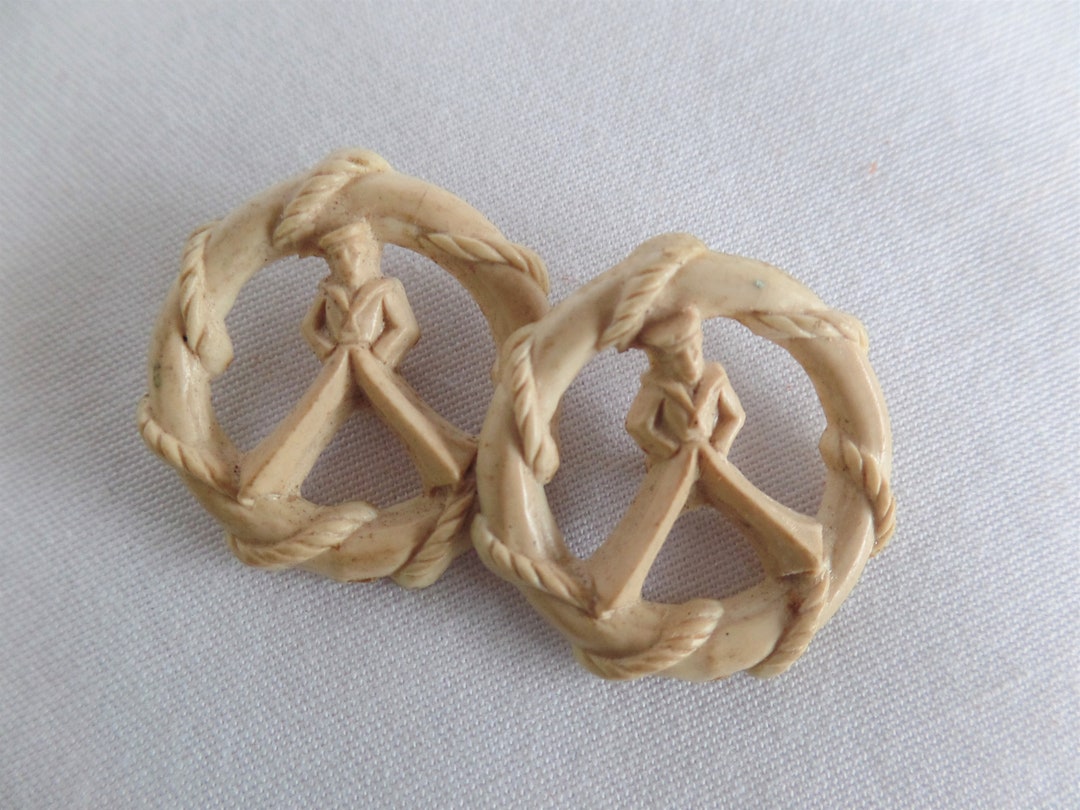 Vintage Realistic Sailor Button, Life Preserver With Rope, Collectors ...