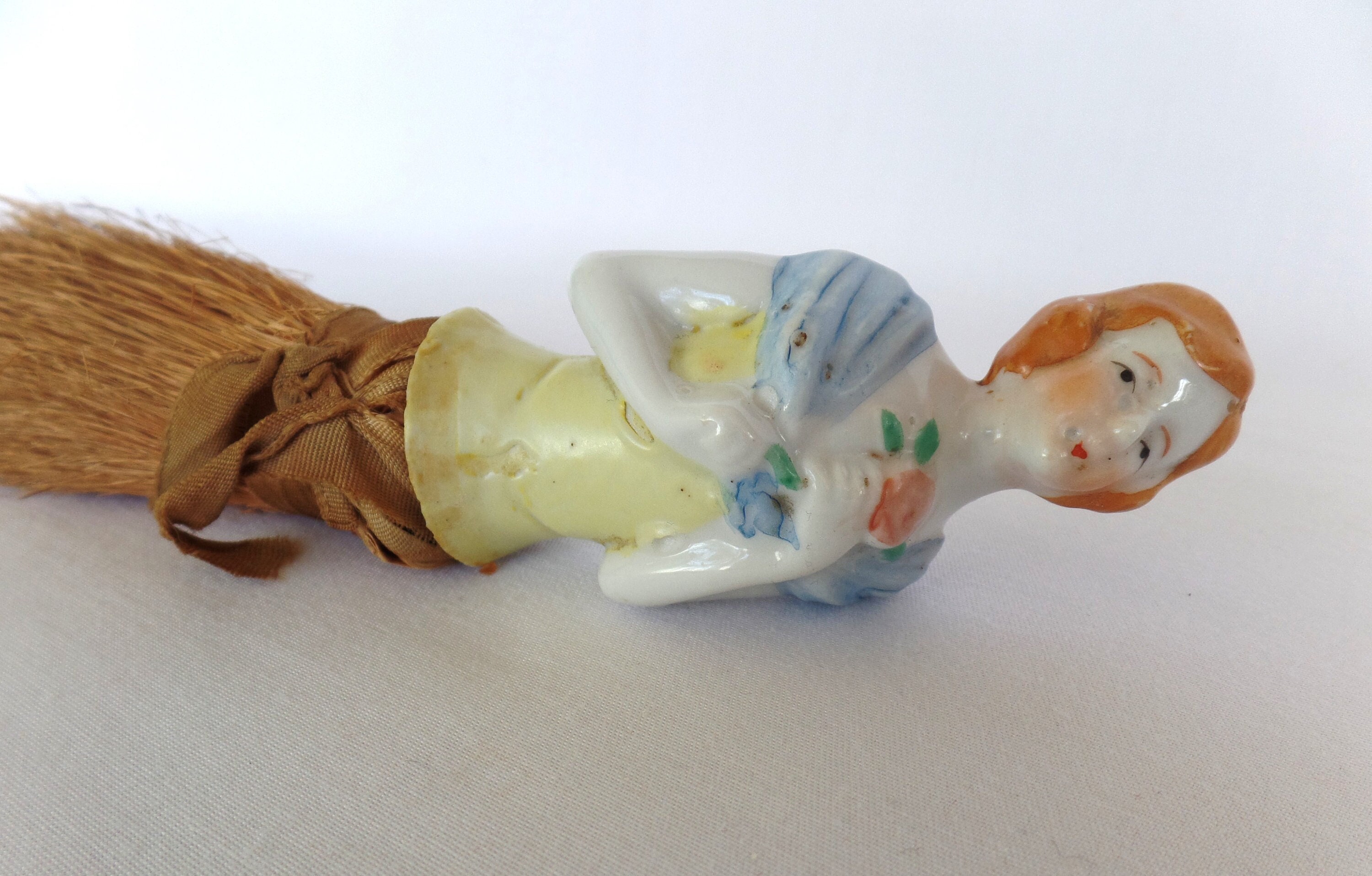 Vintage Porcelain Half Doll Whisk Broom Made in Japan - Etsy