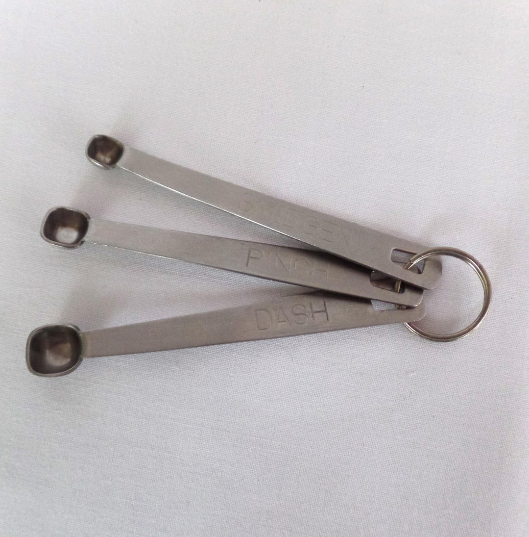 Novelty Measuring Spoon Set Smidgen Dash Pinch, Stainless Steel Small ...