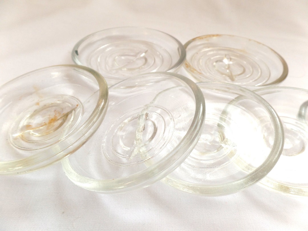 Vintage Glass Jar Lids Only, Wide Mouth or Regular Mouth for Clear ...