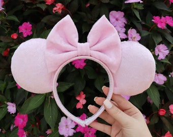 Millennial Pink Mickey Ears Headband | Disney Parks Headband - Etsy