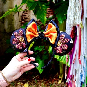 Coco Inspired Floral Minnie Ears | Halloween Disney Ears - Etsy