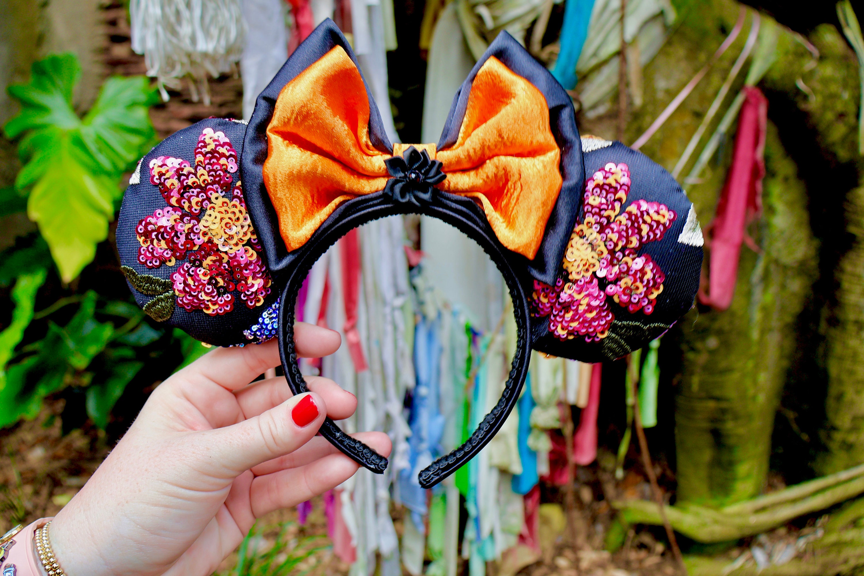 Coco Inspired Floral Minnie Ears | Halloween Disney Ears - Etsy
