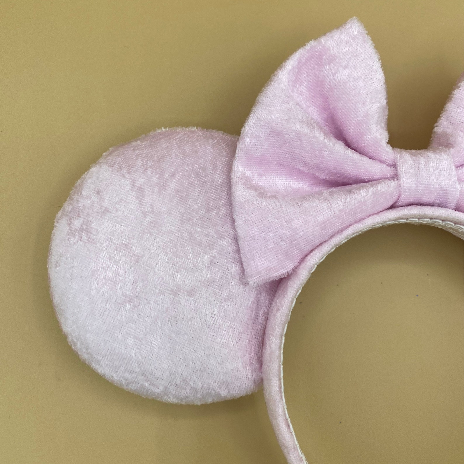 Light Pink Velvet Minnie Ears Pink Velvet Disney Ears - Etsy