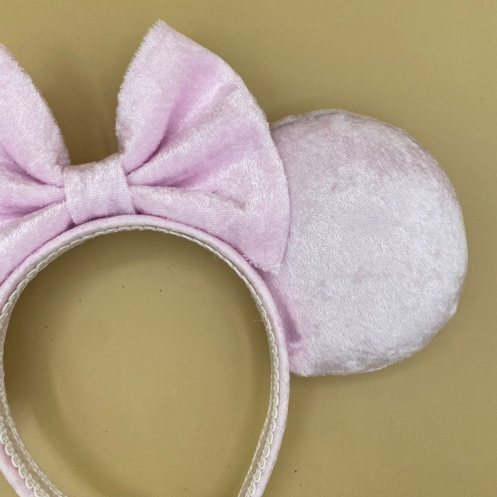 Light Pink Velvet Minnie Ears Pink Velvet Disney Ears - Etsy
