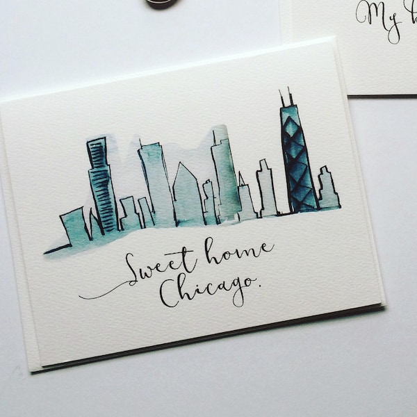 Chicago Card - Etsy