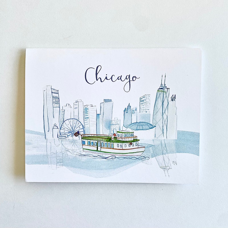 Chicago Card - Etsy