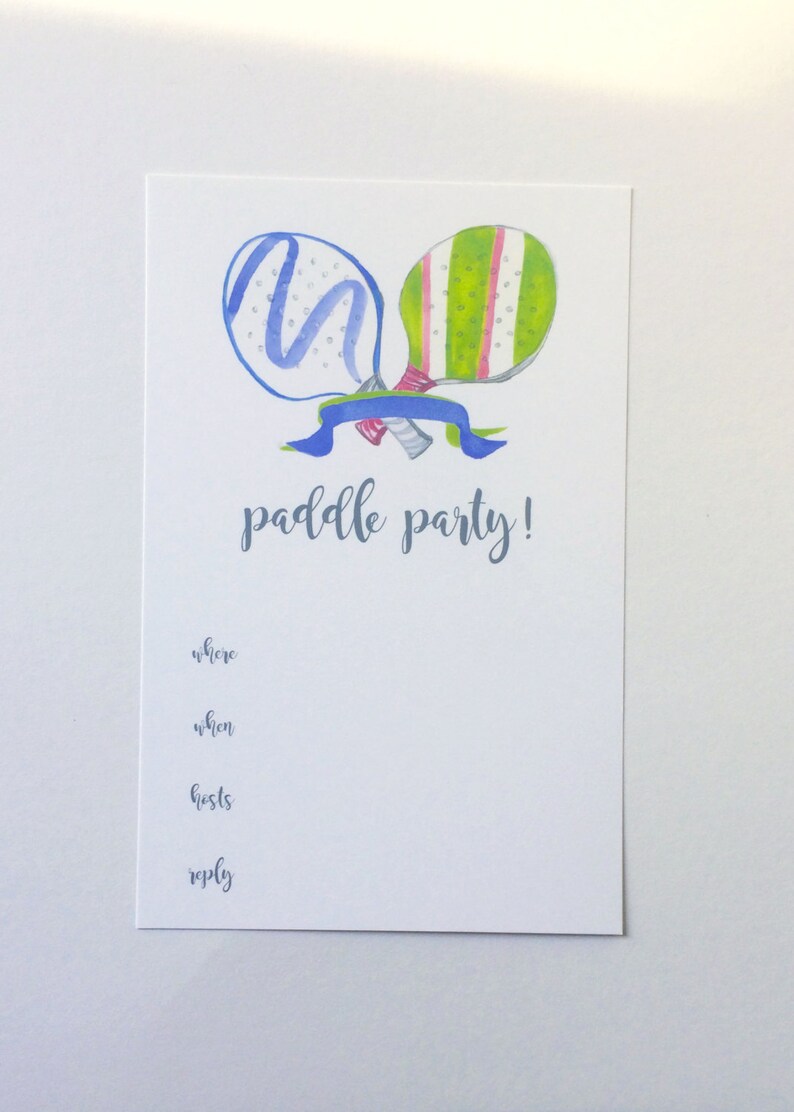 Paddle Tennis Party Invitation - Etsy