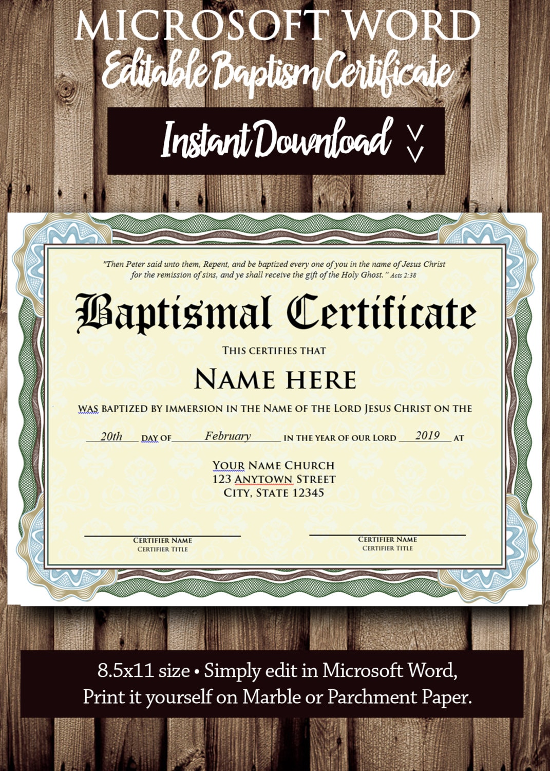 Baptism Certificate Template Word - Sampletemplate.my.id Baptism Certificate Template Word - Sampletemplate.my.id