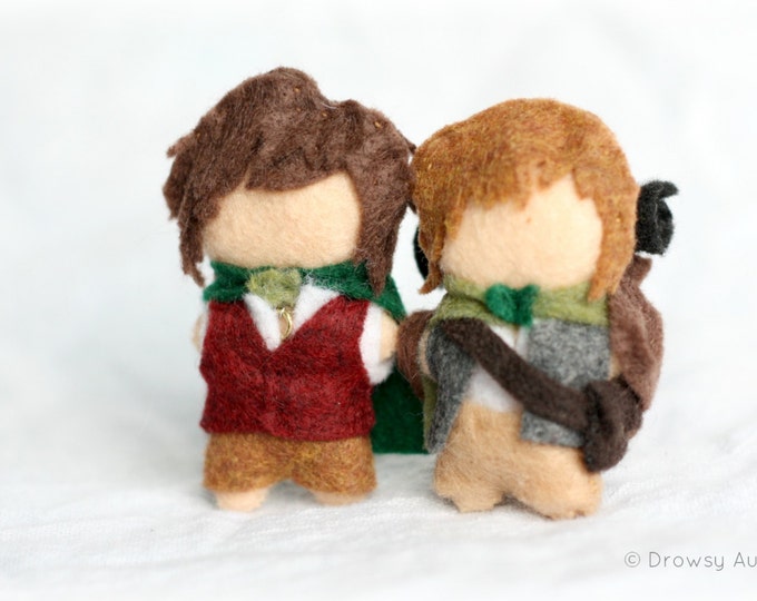 Frodo and Sam Plush Doll Set - Lord of the Rings - Made to Order - Art ...
