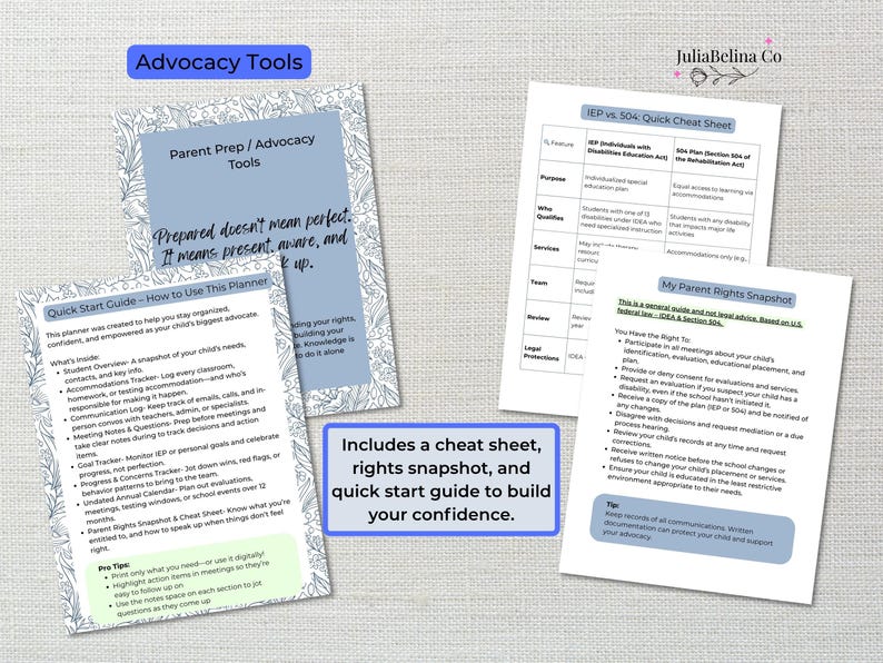 IEP & 504 Organizer for Parents | Special Education Printable PDF ...