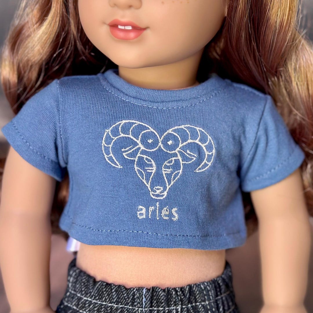 Doll Zodiac Sign Crop Top for Aries Leo Sagittarius | Horoscope Fire ...