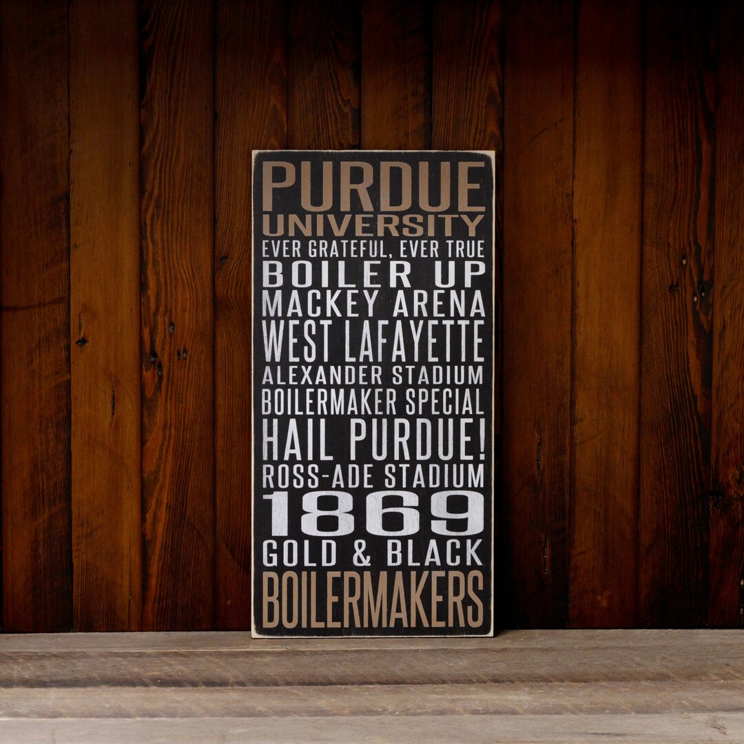 Purdue University Boilermakers Distressed Wood Sign--great Father's Day ...