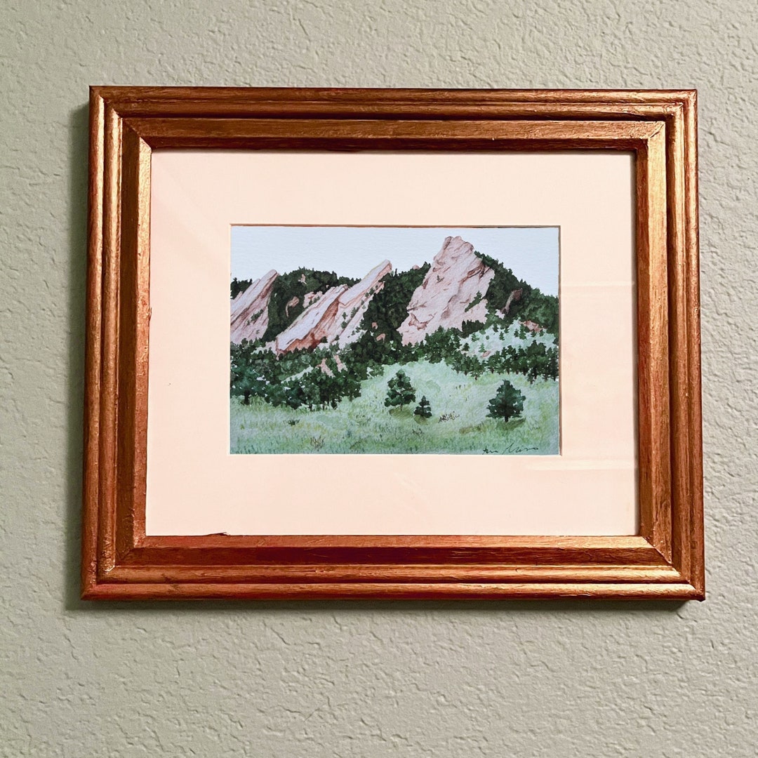 Flatirons Watercolor Print | Boulder, Colorado - Etsy