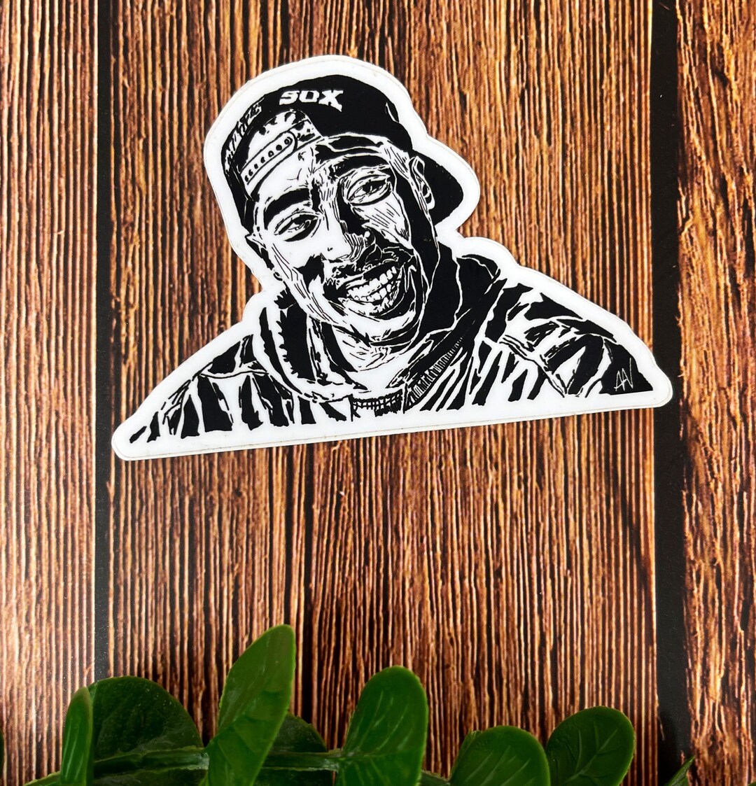 Tupac Shakur Sticker Vinyl Decal 4" Original Art & Illustration - Etsy