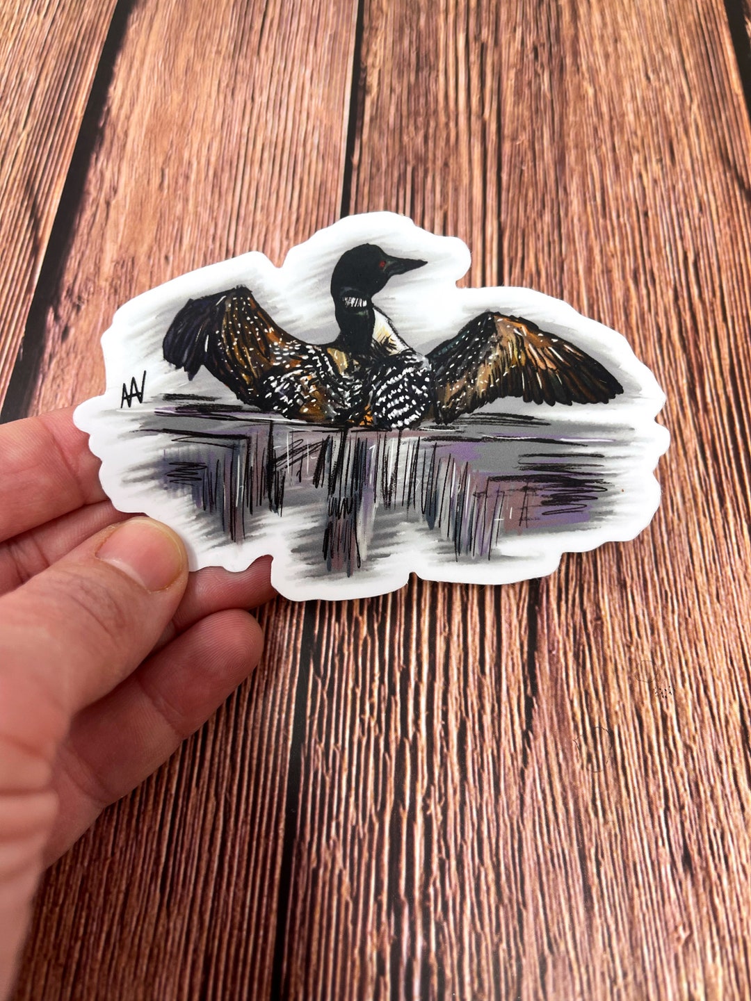 Loon Sticker Vinyl Decal Sticker - Etsy