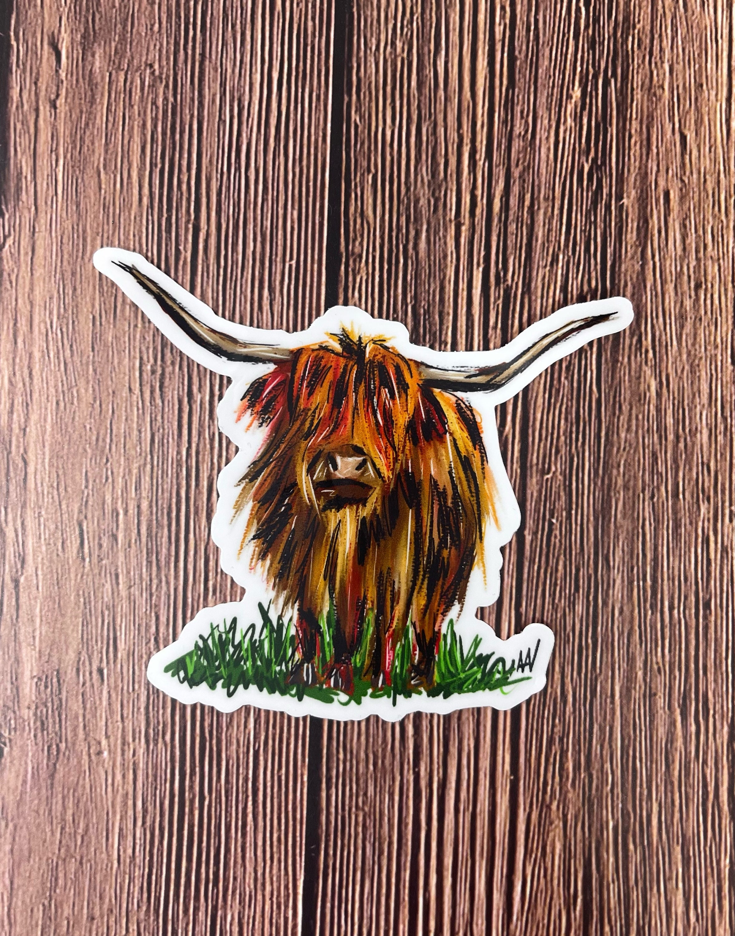 Highland Cow Vinyl Decal Sticker - Etsy