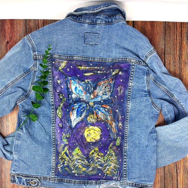 Hand Painted Denim - Etsy