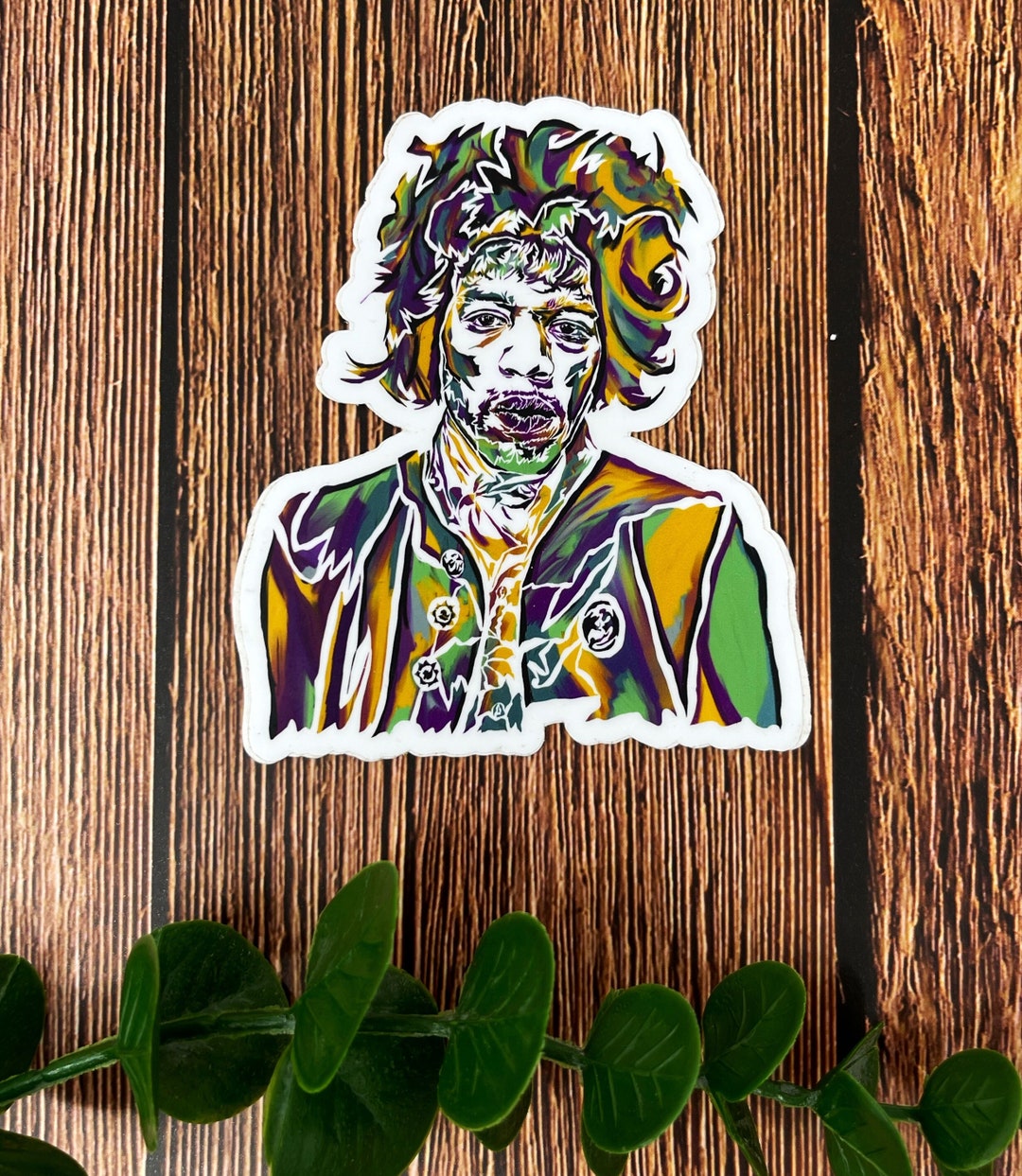 Jimi Hendrix Sticker Vinyl Decal 4" Original Art & Illustration - Etsy