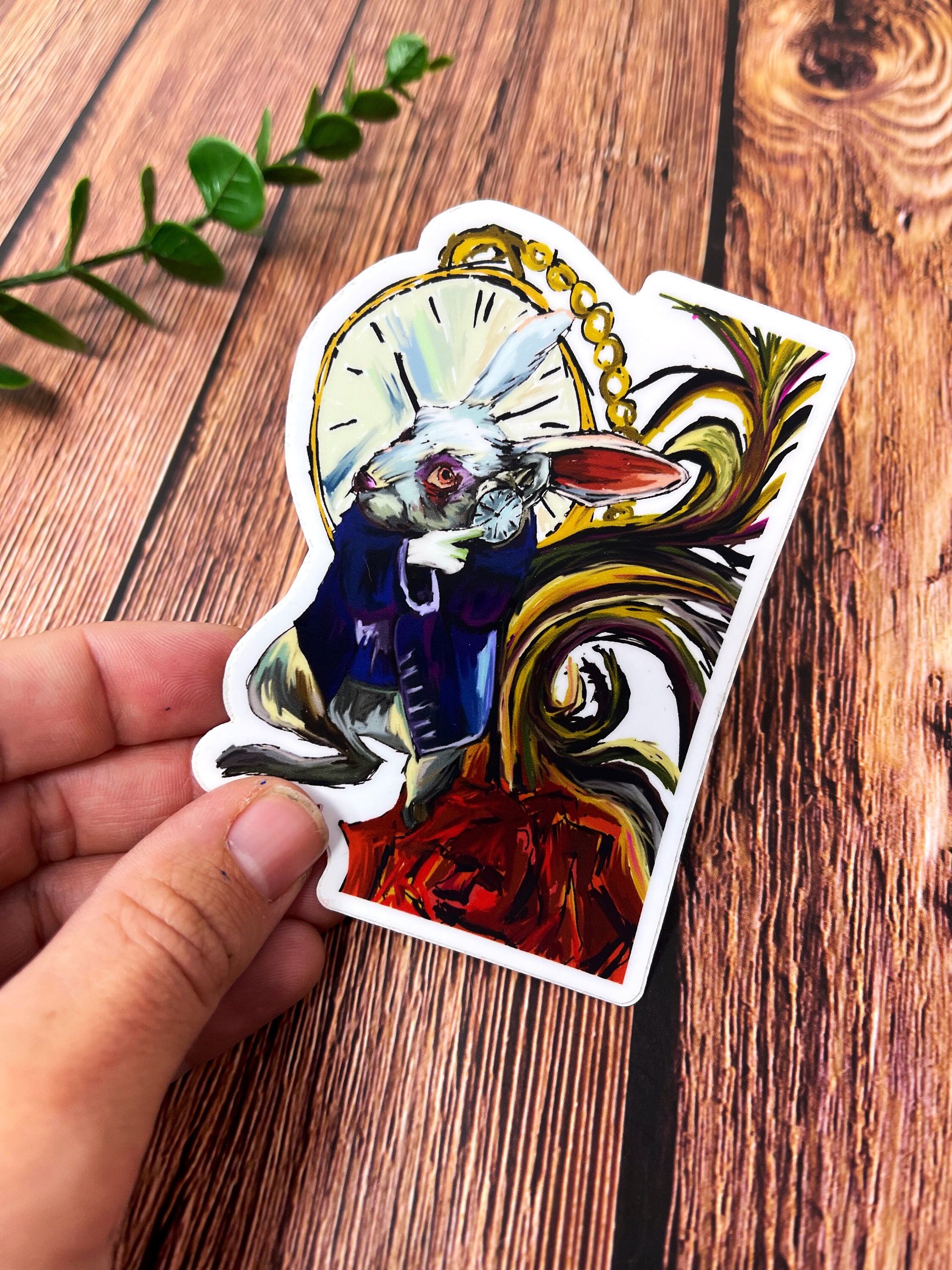 White Rabbit Vinyl Decal Sticker - Etsy