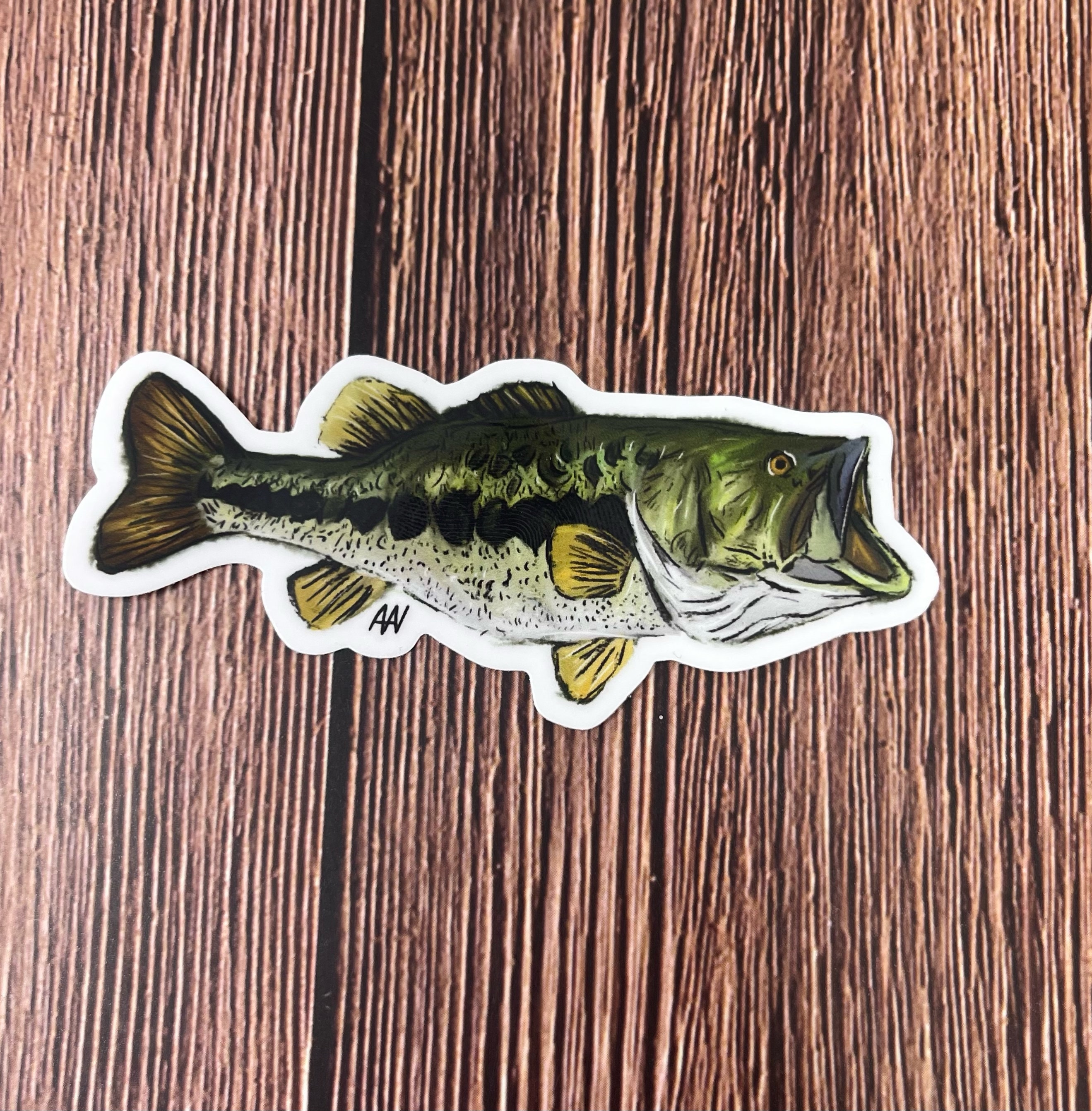 Largemouth Bass Vinyl Decal Sticker - Etsy
