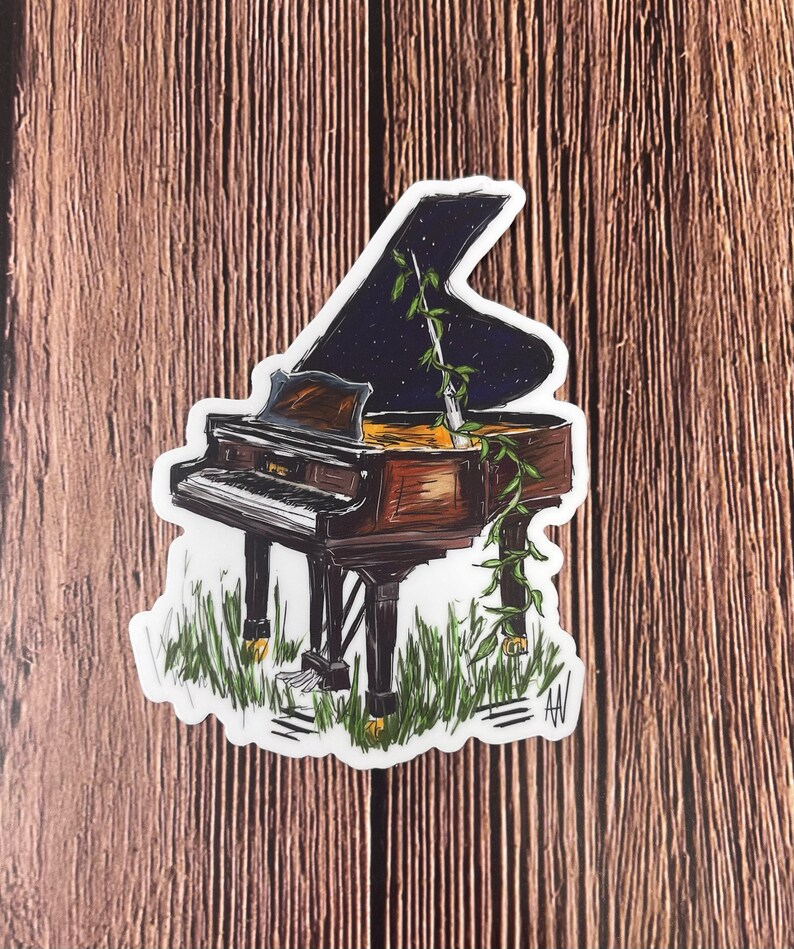 Grand Piano Sticker Vinyl Decal Sticker - Etsy