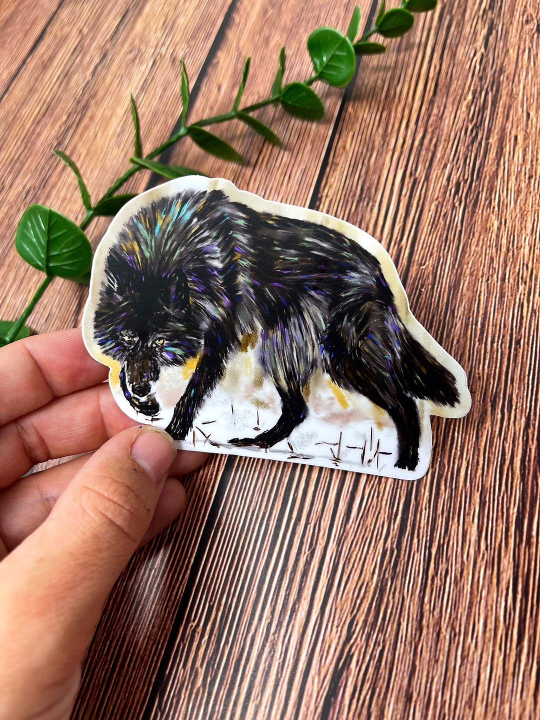 Stalking Wolf Sticker Vinyl Decal 4" Original Art & Illustration - Etsy