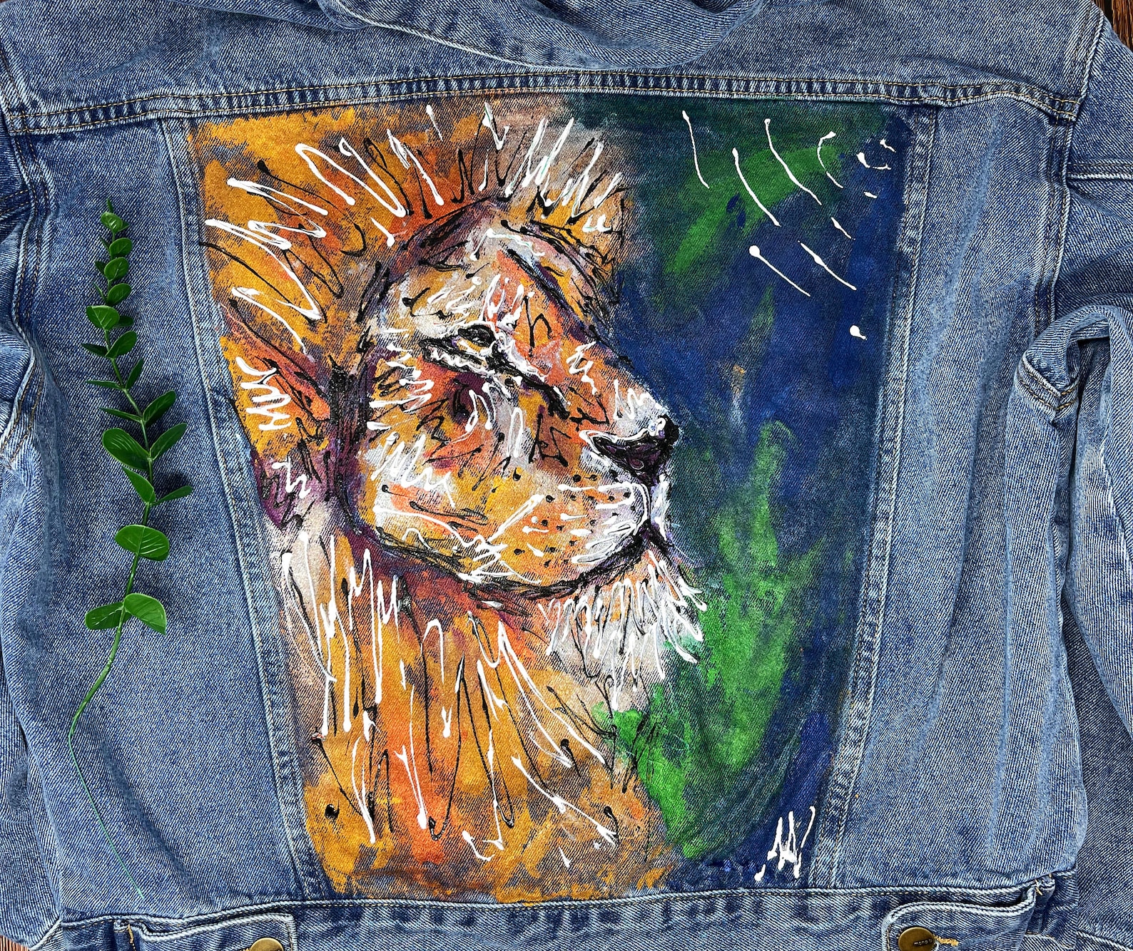 Custom Hand Painted Denim Jacket Adult - Etsy