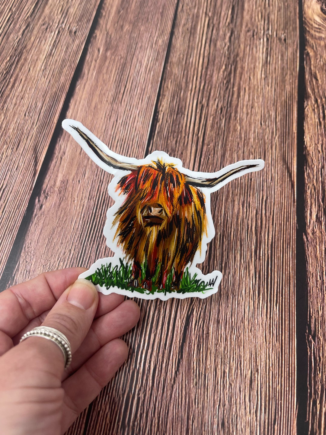 Highland Cow Vinyl Decal Sticker - Etsy