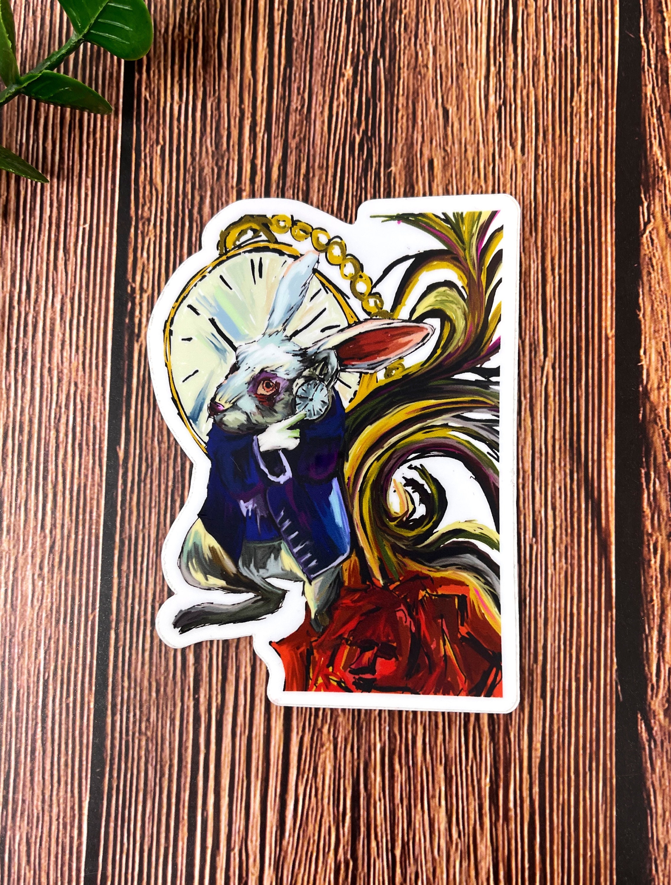 White Rabbit Vinyl Decal Sticker - Etsy