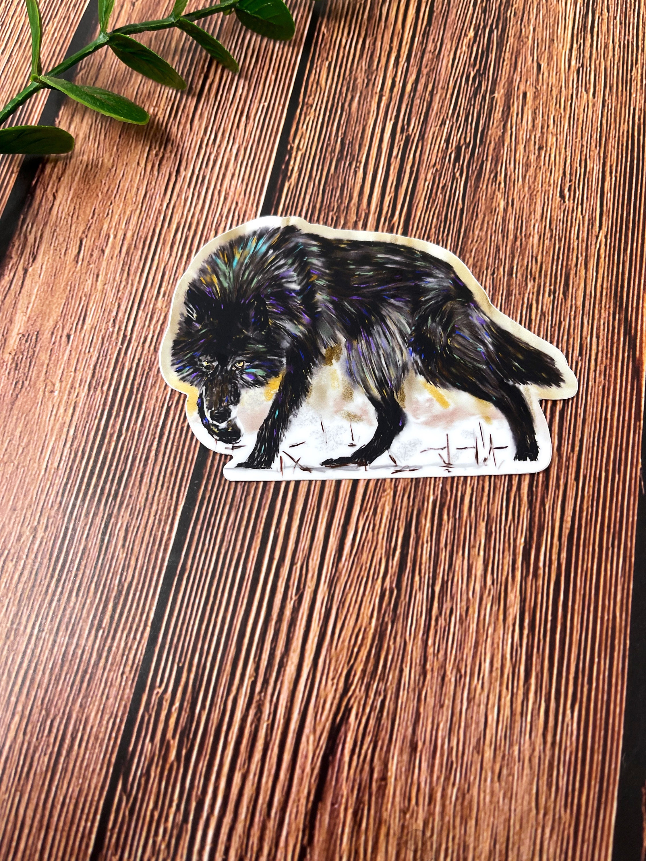 Stalking Wolf Sticker Vinyl Decal 4 Original Art & Illustration - Etsy