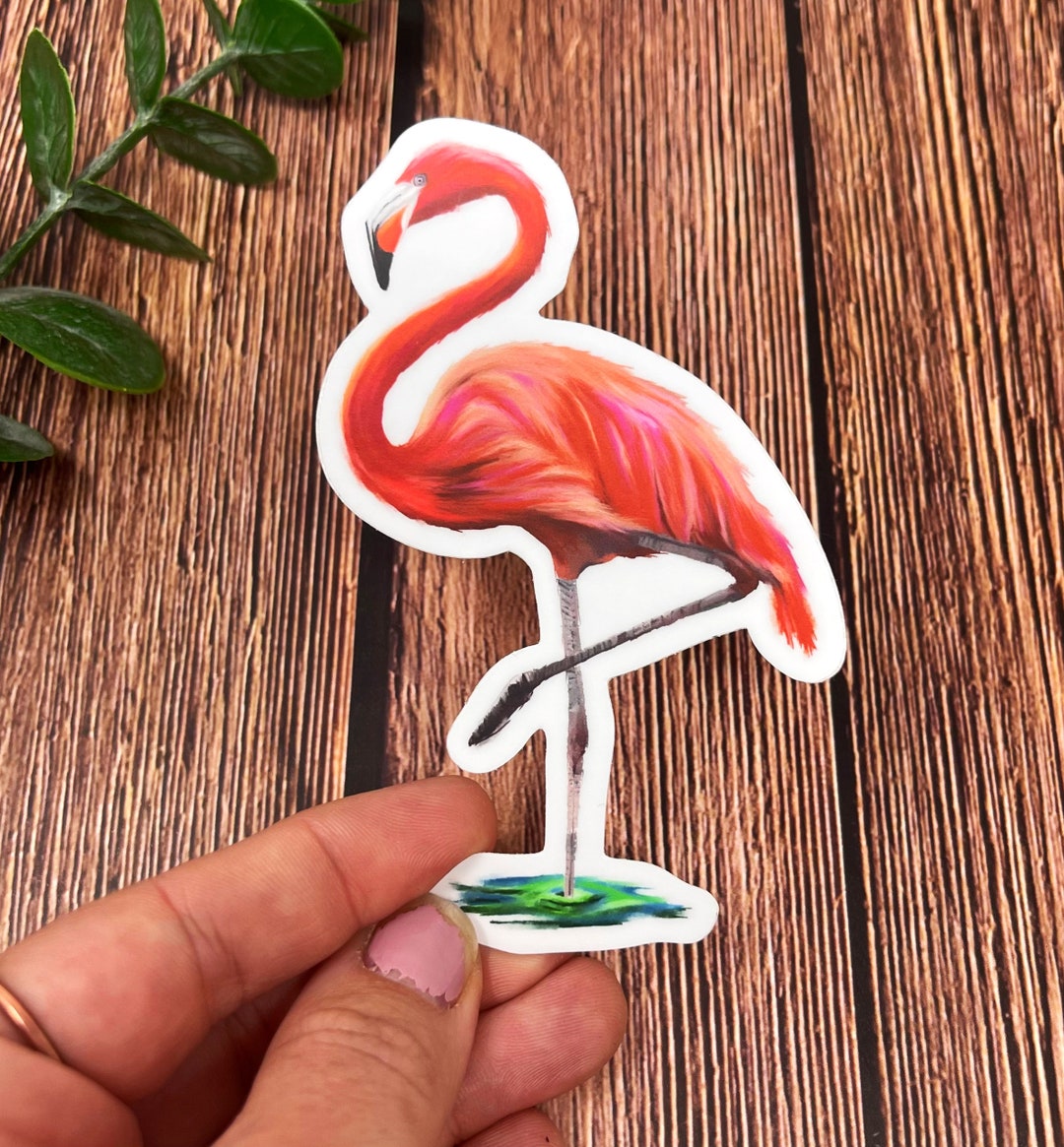 Flamingo Vinyl Decal 4" Sticker - Etsy