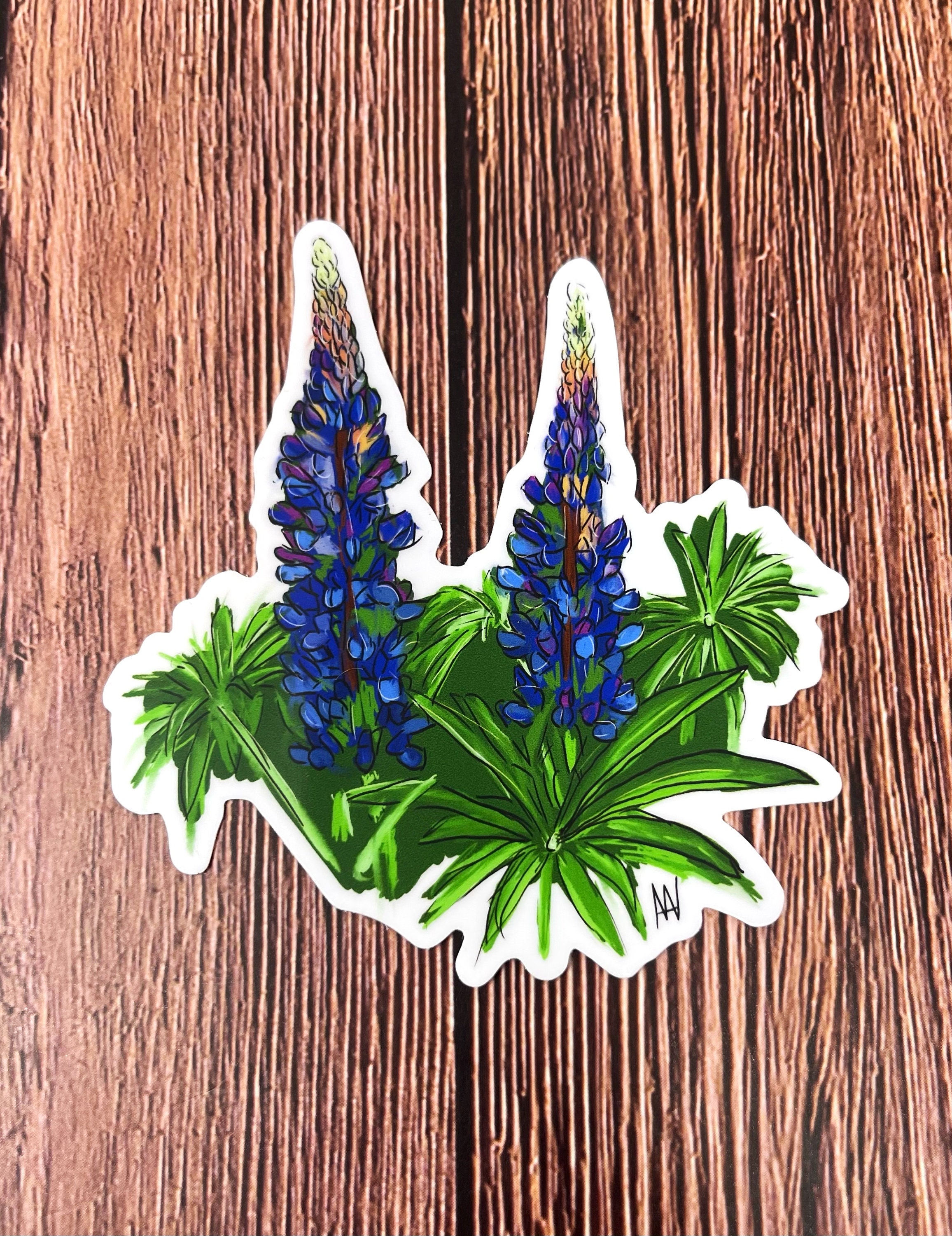 Lupine Flower Sticker Vinyl Decal Sticker - Etsy