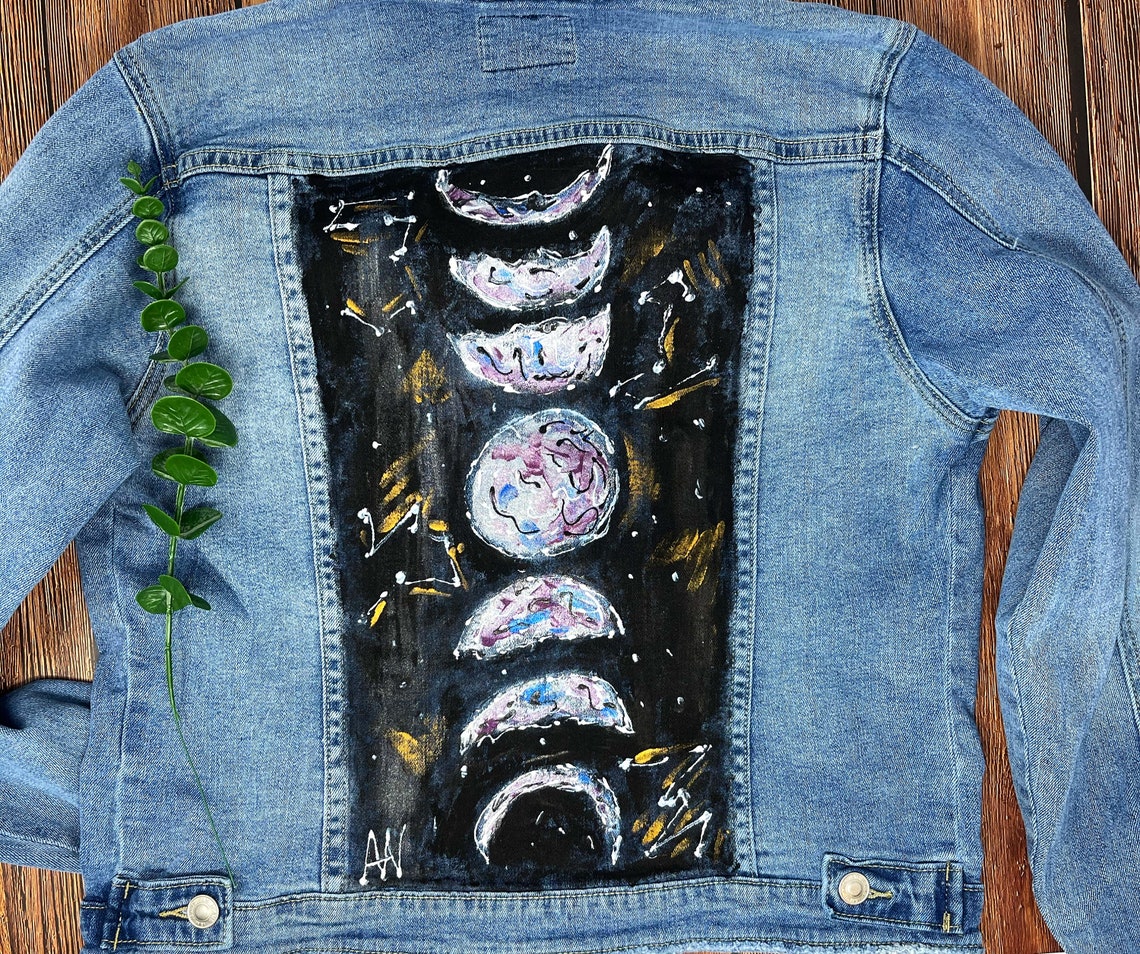 Custom Hand Painted Denim Jacket Adult - Etsy