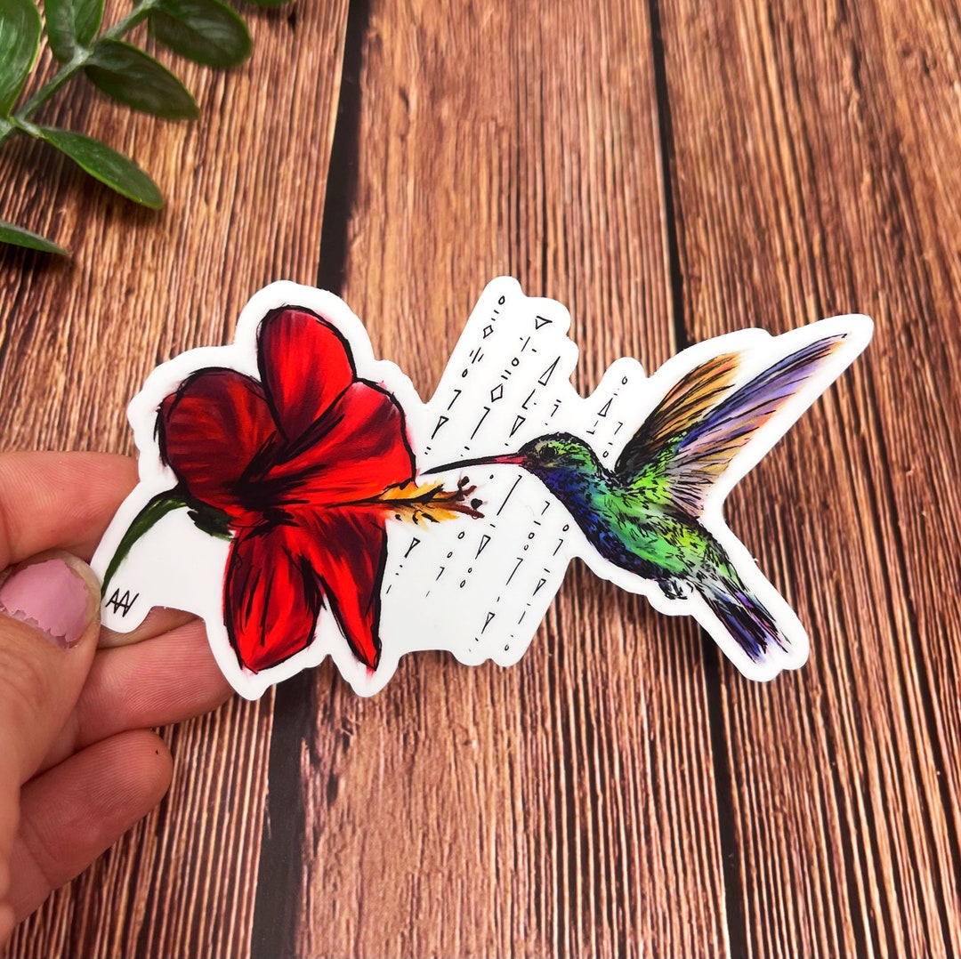 Hummingbird Vinyl Decal Sticker - Etsy