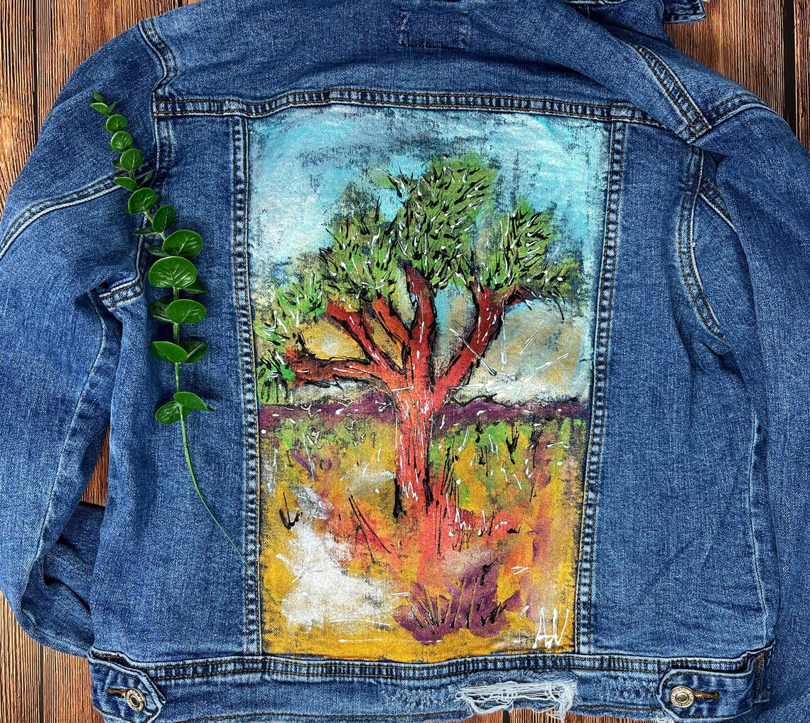 Custom Hand Painted Denim Jacket Adult - Etsy