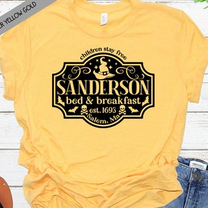 Sanderson Bed & Breakfast Bella Canvas Tee Shirt Hocus Pocus | Etsy