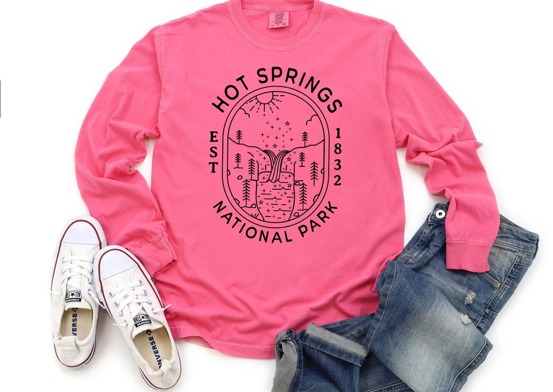 Hot Springs National Park Comfort Colors Long Sleeve - Custom Shirt ...