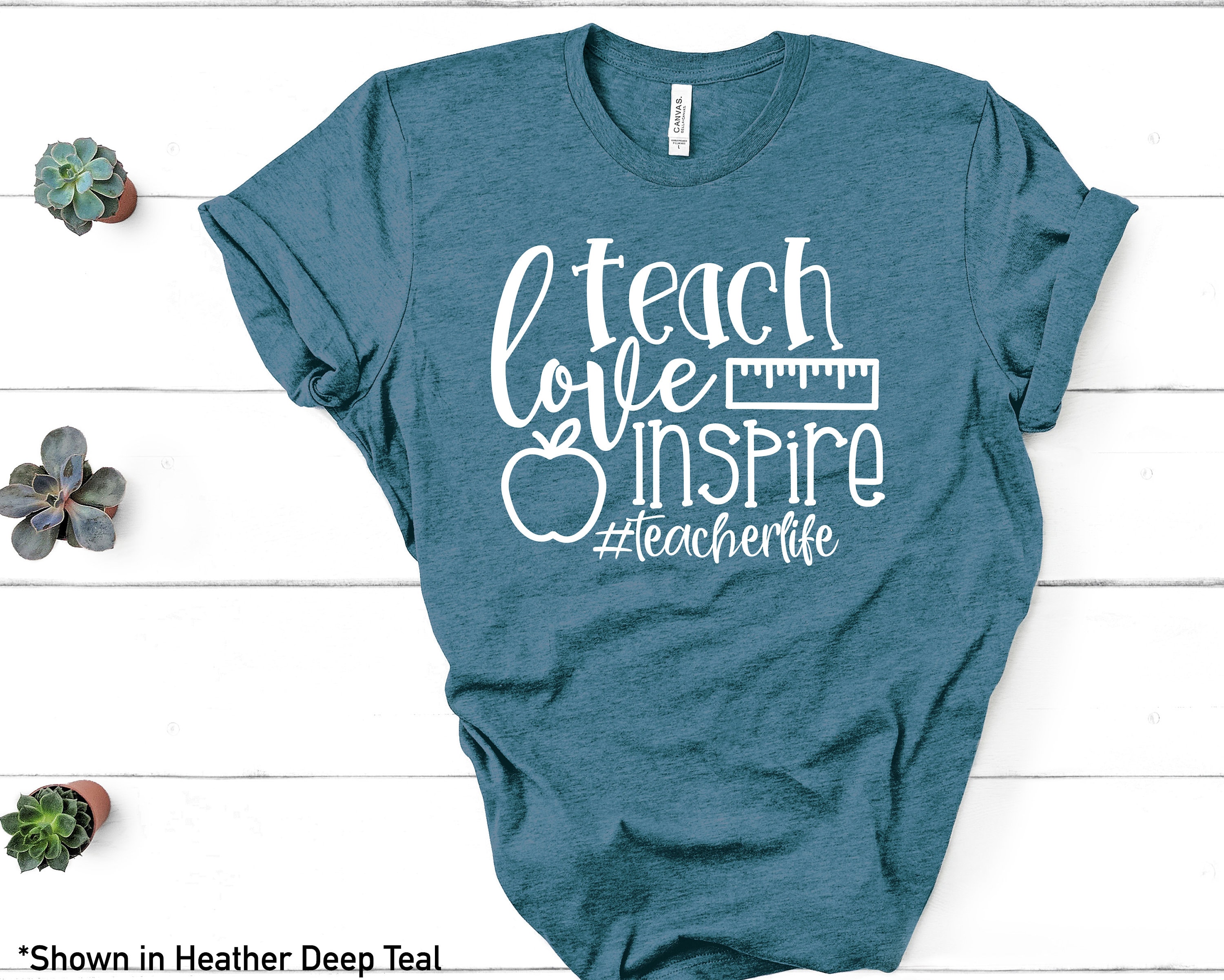 Teacher Shirt Teach Love Inspire teacherlife Teacher Gift - Etsy Nederland